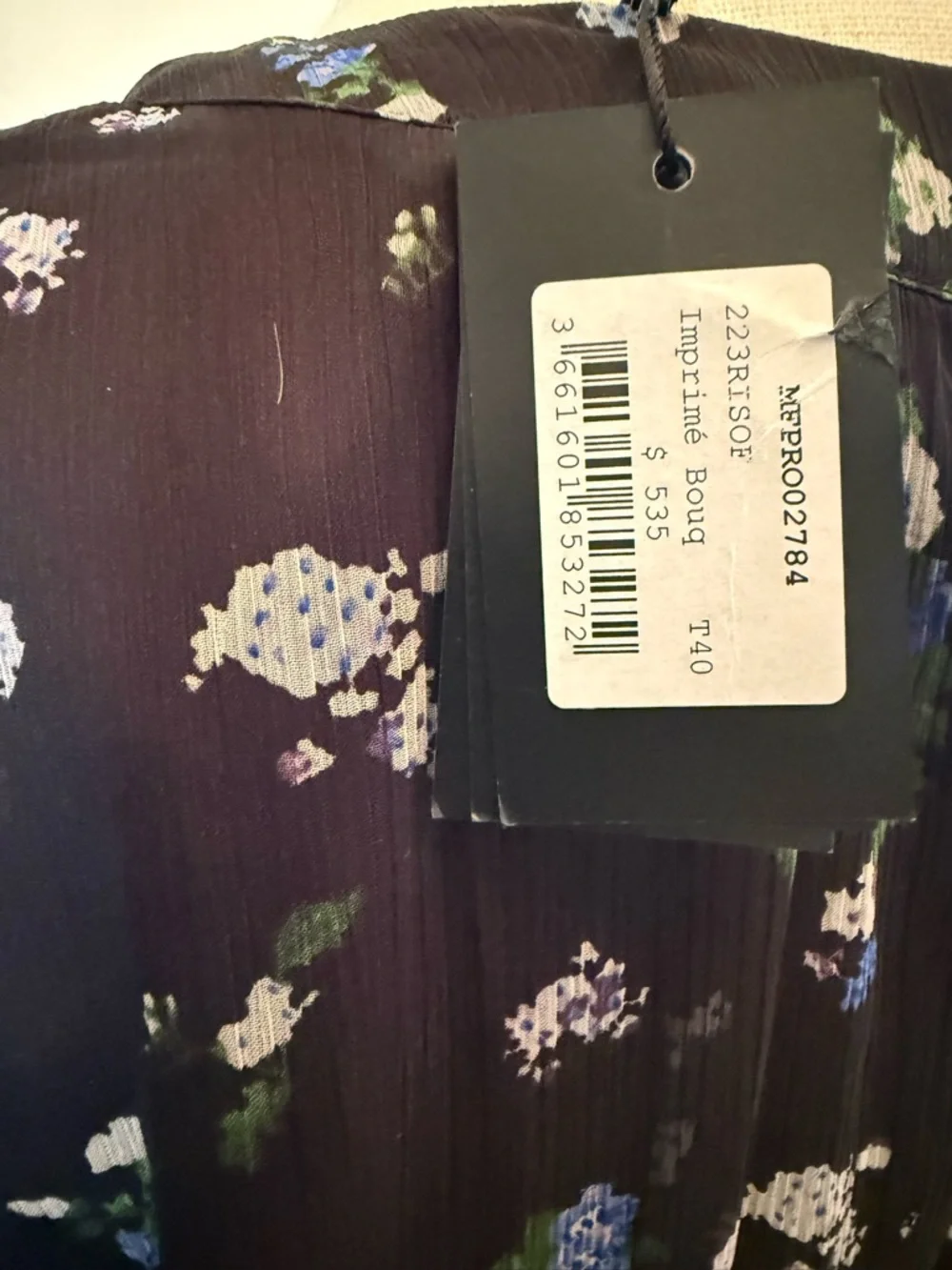 Maje | Dresses | Nwt Maje Maxi Cutout Waist Blue Black Floral Semi ...
